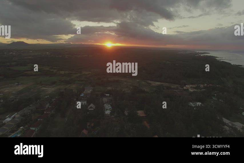 Sunset over mauritius island aerial Stock Videos & Footage - HD and 4K ...