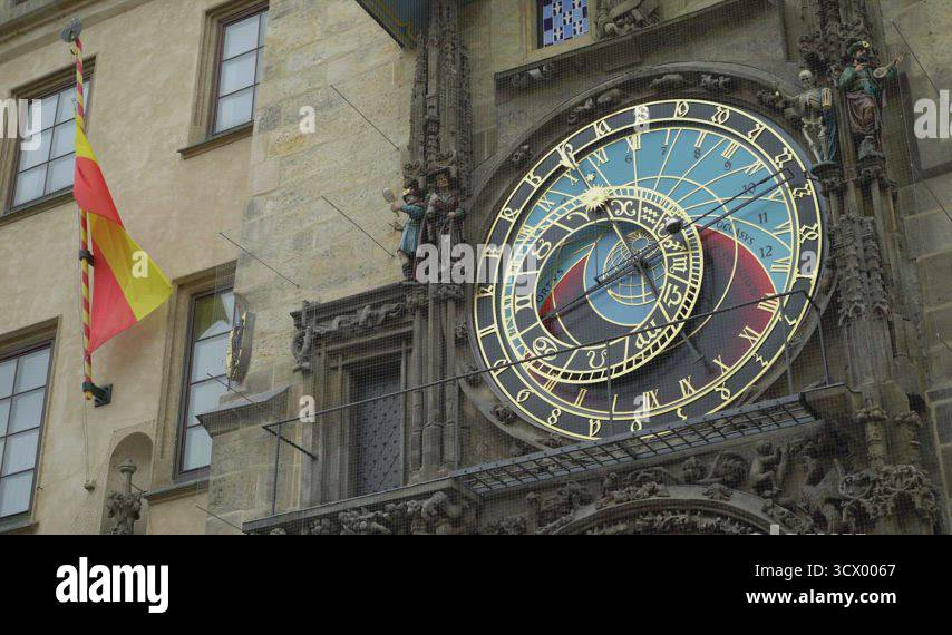 Famous Prague astronomical clock, the old Atomic clock in the Czech ...