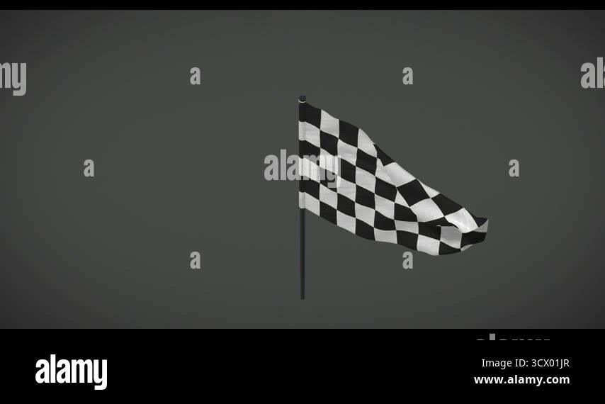 Racing flags - Checker flag looping animation with alpha mask Stock ...