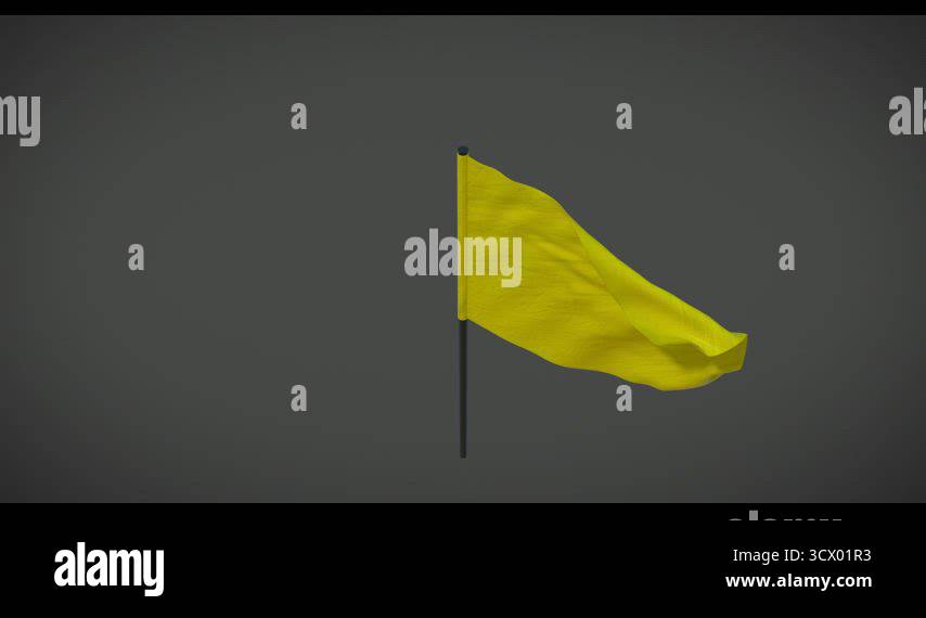 Racing flags - Yellow flag looping animation with alpha mask Stock ...