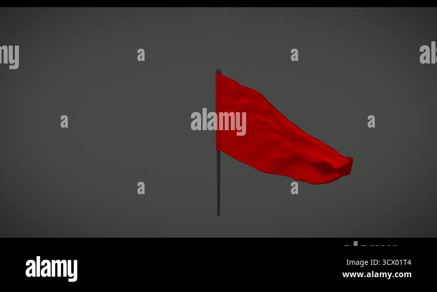 Racing flags - Red flag looping animation with alpha mask Stock Video ...