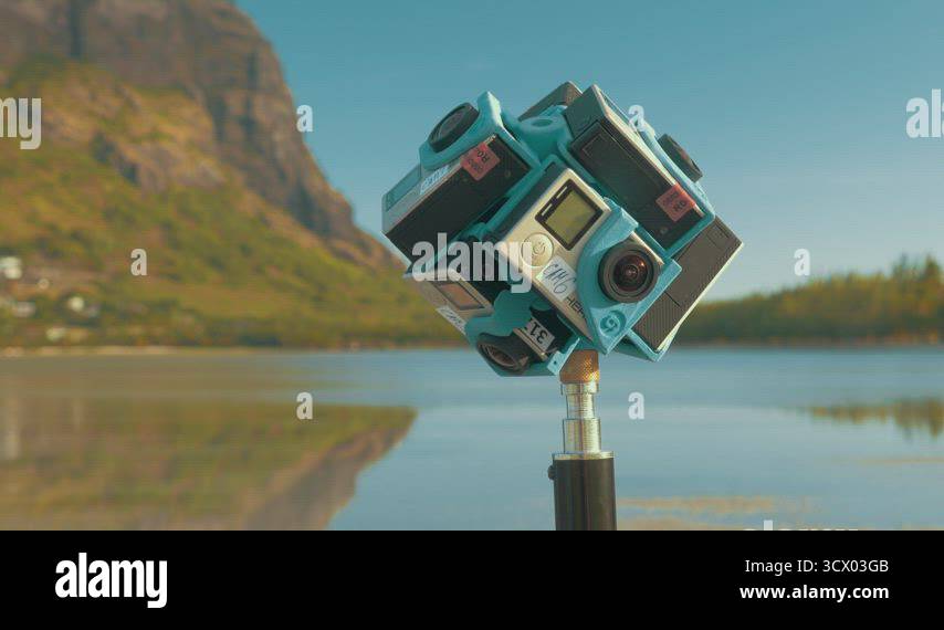 Shooting video of nature 360 degrees using six GoPro cameras Stock ...