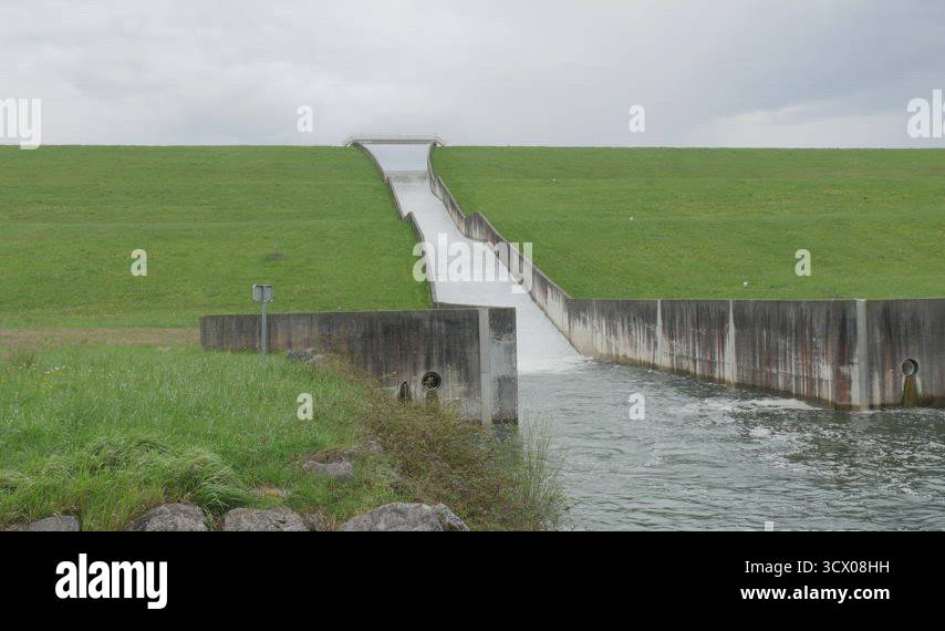 flow of dam water Stock Video Footage - Alamy