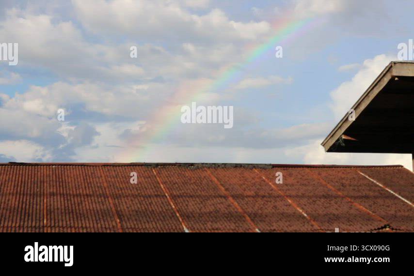 Suburb house roof rainbow Stock Videos & Footage - HD and 4K Video ...
