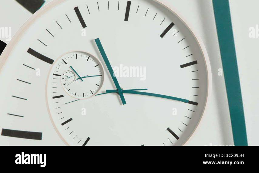 Spiral Clock Seamless Infinite Zoom Motion Background Stock Video ...