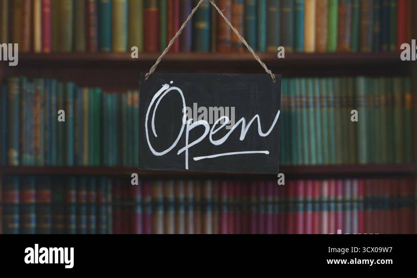 Vintage book store open sign Stock Videos & Footage - HD and 4K Video ...