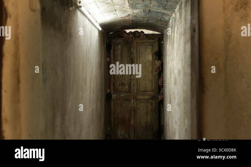 Zombie Hands Behind the Door Stock Video Footage - Alamy
