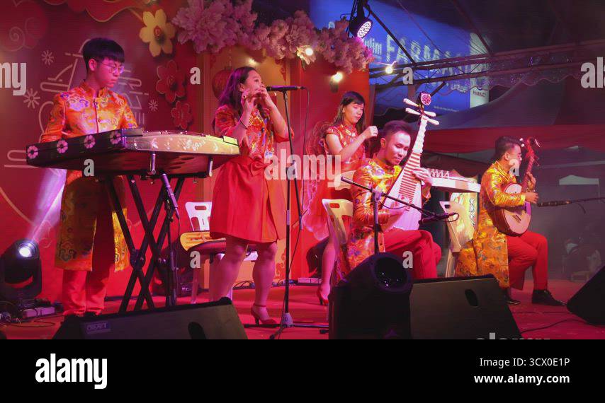 Traditional chinese music instrument performance at stage Stock Video ...