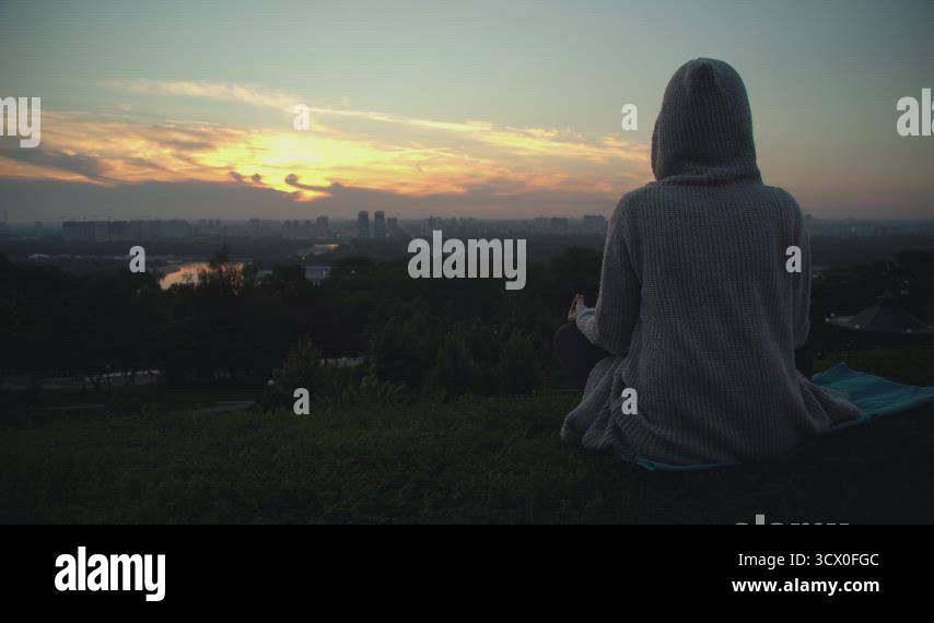 Meditation girl back view Stock Videos & Footage - HD and 4K Video ...