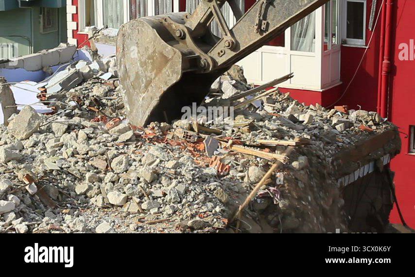 Concrete rubble from building Stock Videos & Footage - HD and 4K Video ...