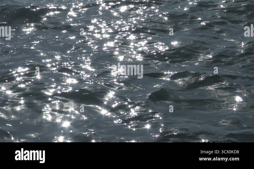 Glare, the reflection of the sun in the sea water. Black Sea, Ukraine ...