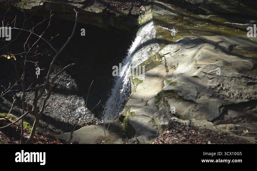 Blue Hen Falls, Cuyahoga Valley National Park. Ohio USA Stock Video ...
