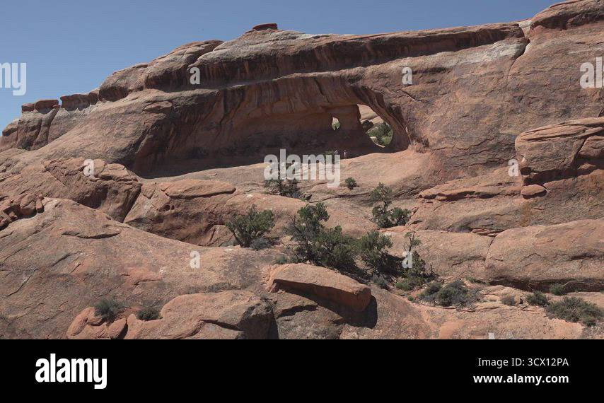 Navajo Arch. Arches National Park in Moab, Utah Stock Video Footage - Alamy