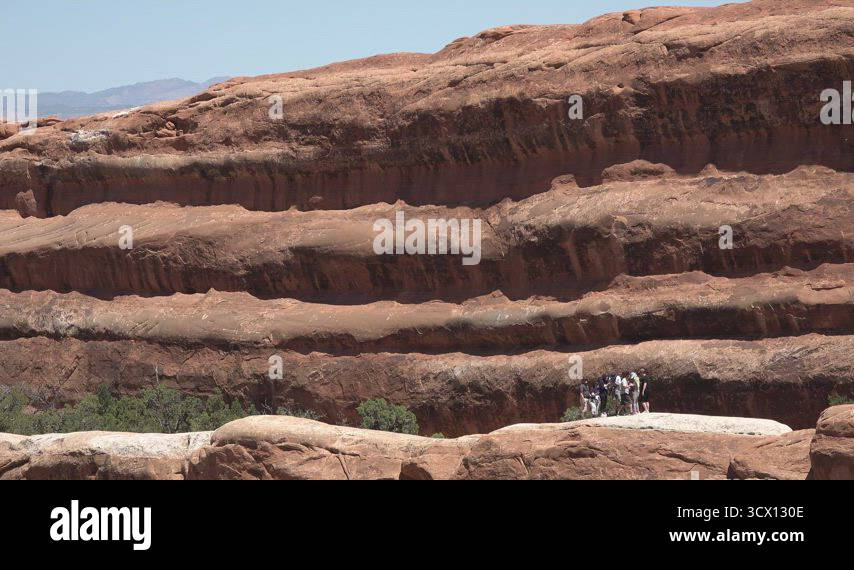 Eroded landscape, Arches National Park, Moab, Utah, USA Stock Video ...