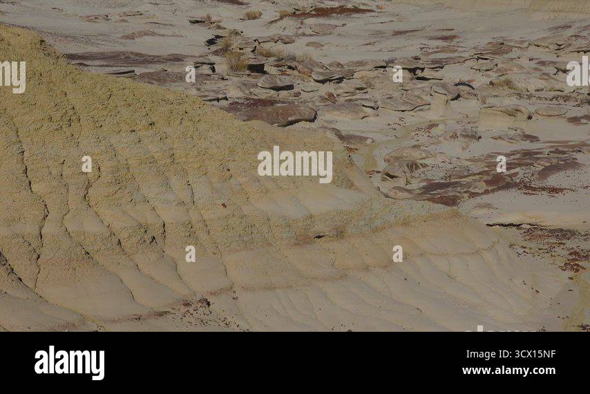 Water-washable clay sedimentary rock. Rock formations at the Ah-shi-sle ...