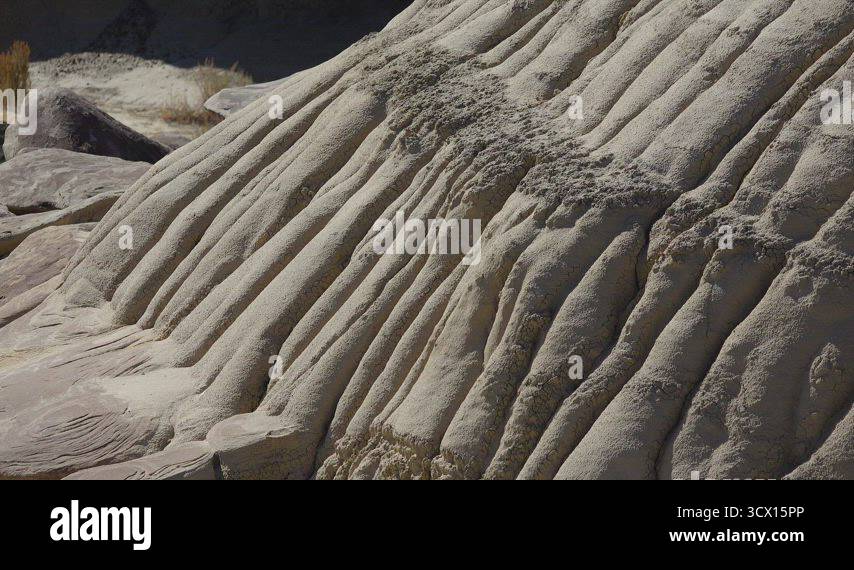 Water-washable clay sedimentary rock. Rock formations at the Ah-shi-sle ...