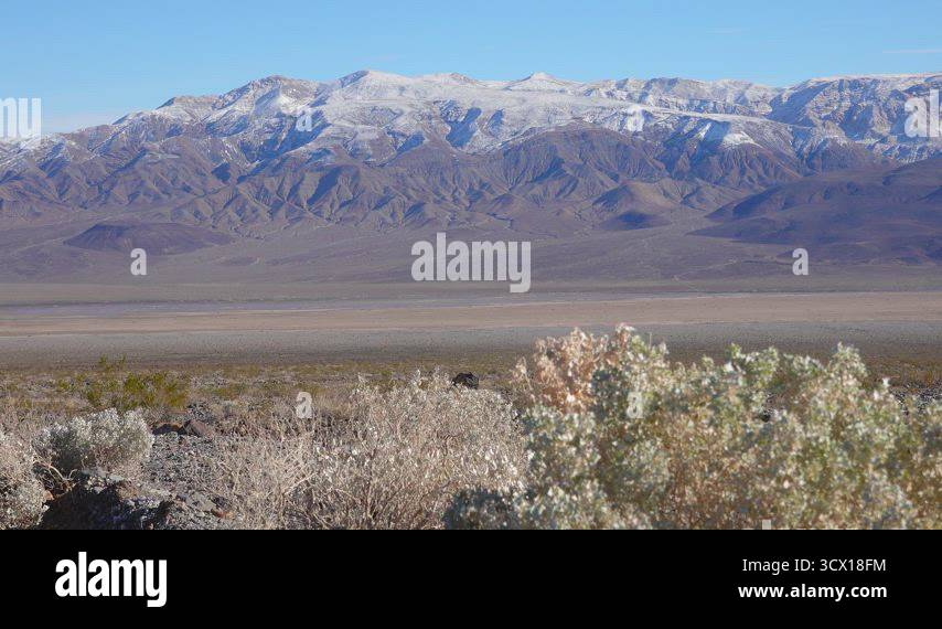 Sierra Nevada Mountains in the Snow at Death Valley National Park Stock ...