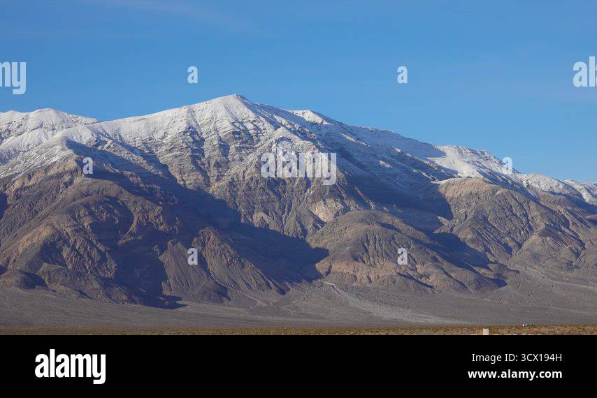 Sierra Nevada Mountains in the Snow at Death Valley National Park Stock ...
