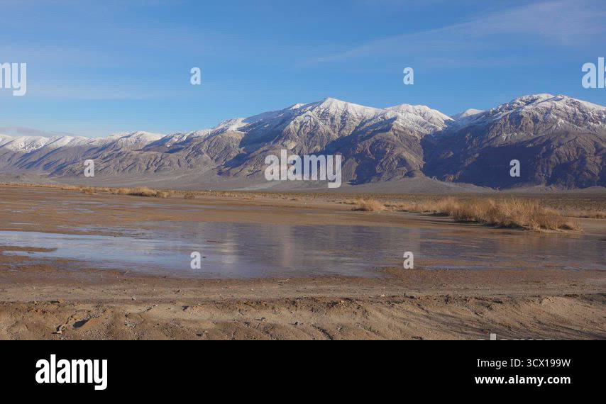 Sierra Nevada Mountains in the Snow at Death Valley National Park Stock ...