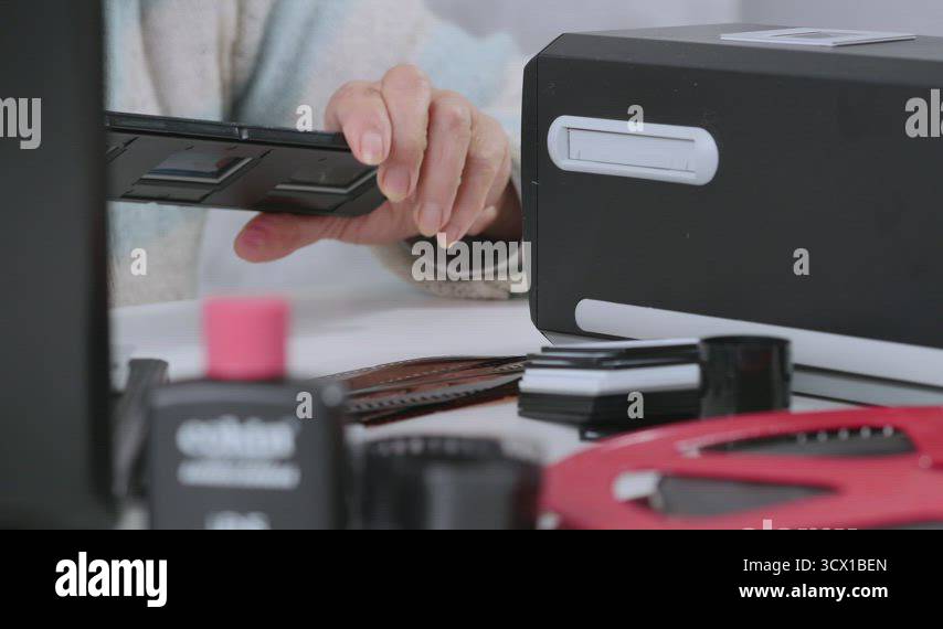 Scan slides to transform into digital data Stock Video Footage - Alamy