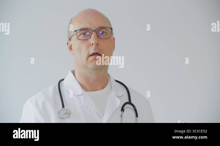 Pulmonologist showing lung computed tomography picture with pneumonia ...
