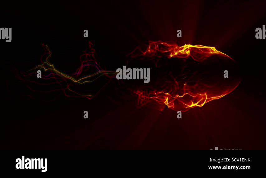 Animated realistic streams of fire Stock Video Footage - Alamy
