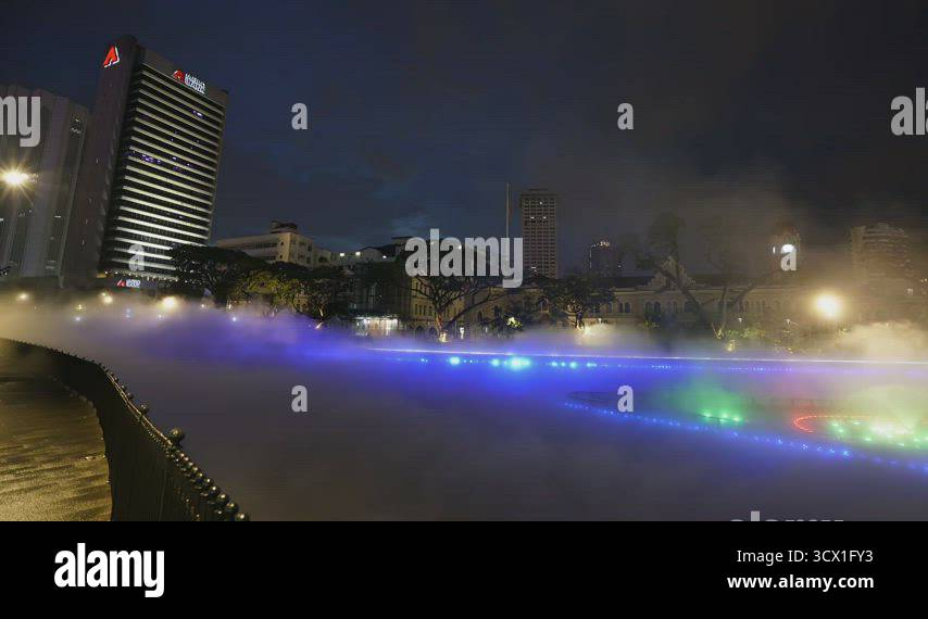 Klang river by night in Kuala Lumpur Stock Video Footage - Alamy