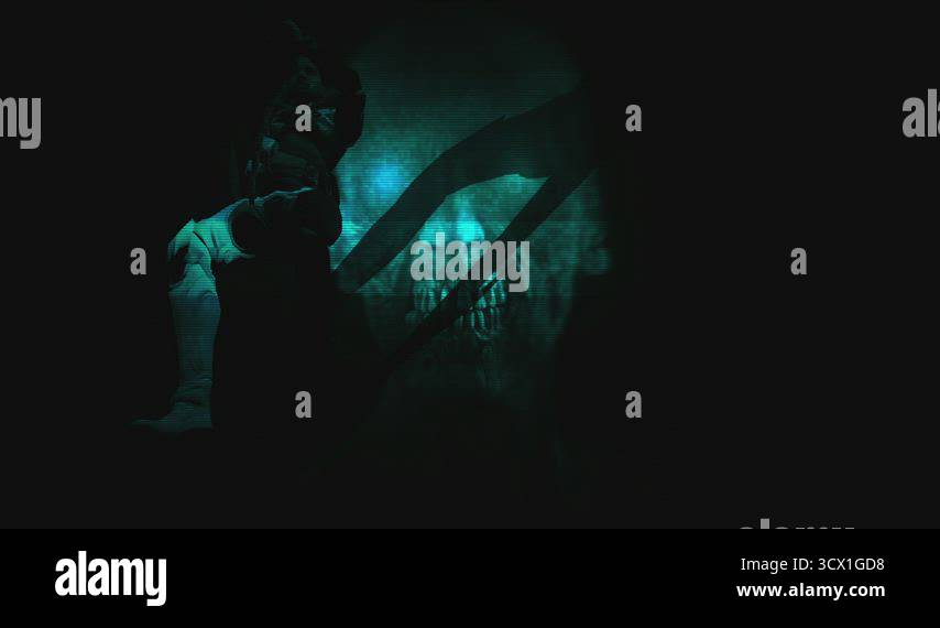 Horror Zombie With Effects, Mixed Media Of Two Cg Animation Stock Video ...
