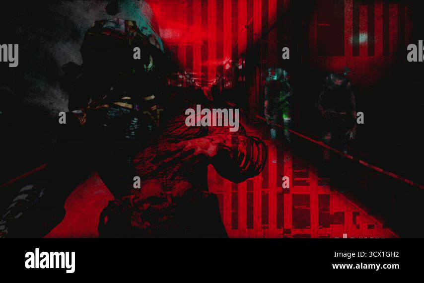 Horror Zombie With Effects, Mixed Media Of Two Cg Animation Stock Video ...