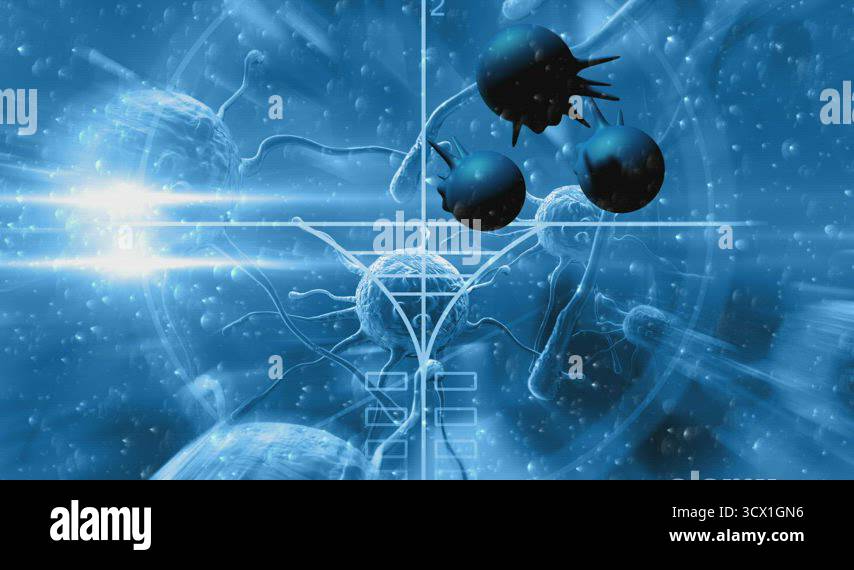 Animation Of A Damaged And Disintegrating Cancer Cell Stock Video ...