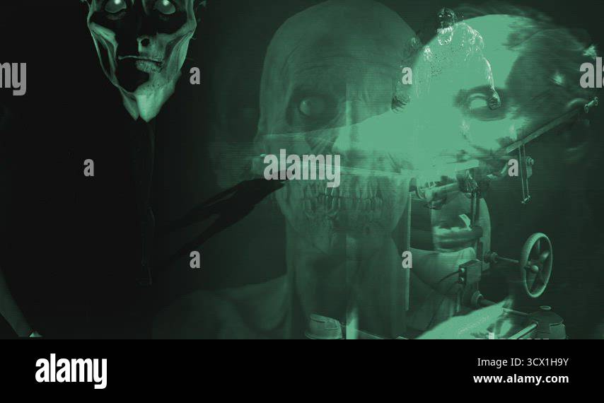 Horror Zombie With Effects, Mixed Media Of Two Cg Animation Stock Video ...