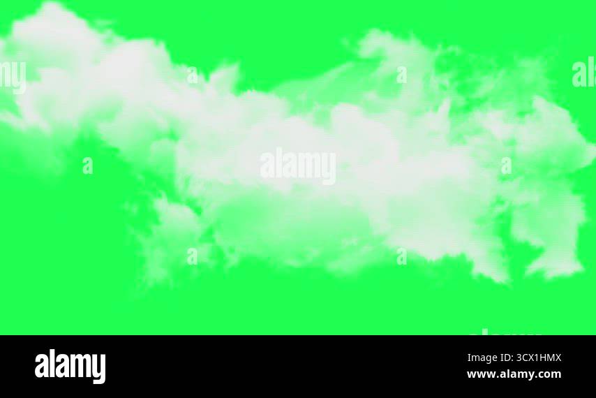 animation - Flying Through The Clouds On The Green Screen Background ...