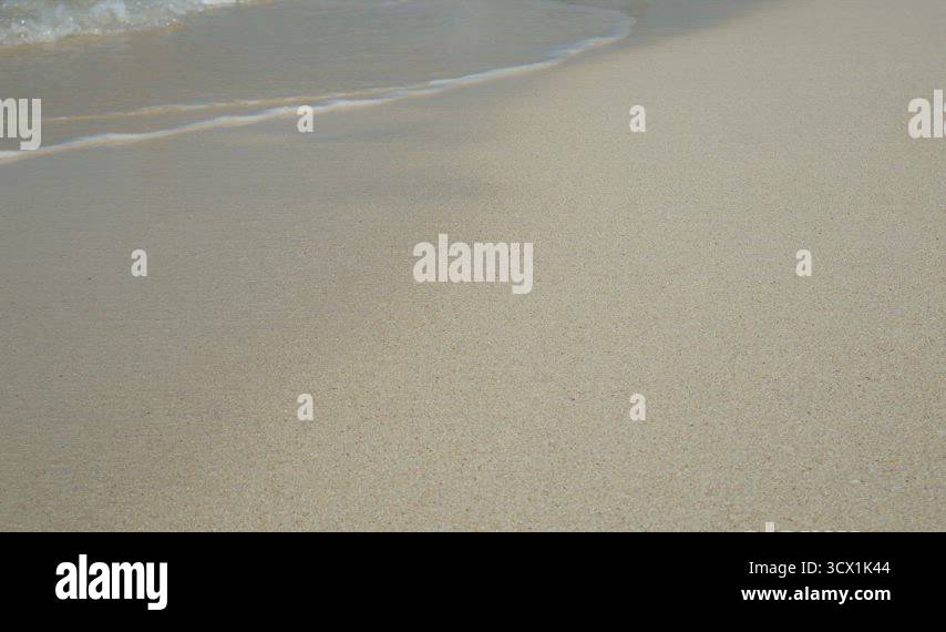 sea wave over white sandy beach at Phuket, Thailand. summer holiday ...