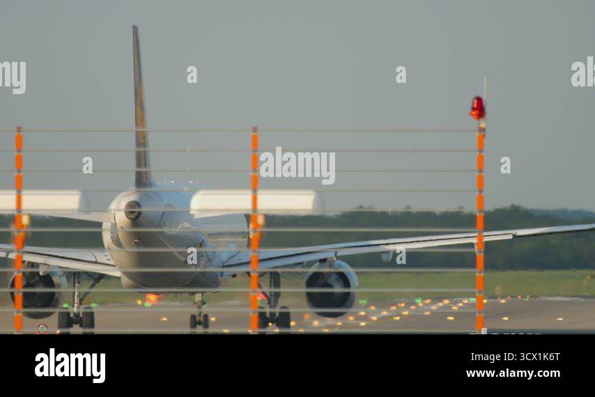 Airplane start position before departure Stock Video Footage - Alamy