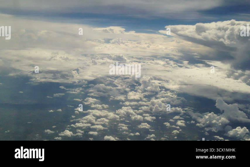 Sky view from inside the air plane Stock Video Footage - Alamy