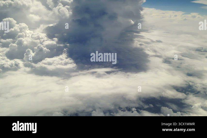 Sky view from inside the air plane Stock Video Footage - Alamy