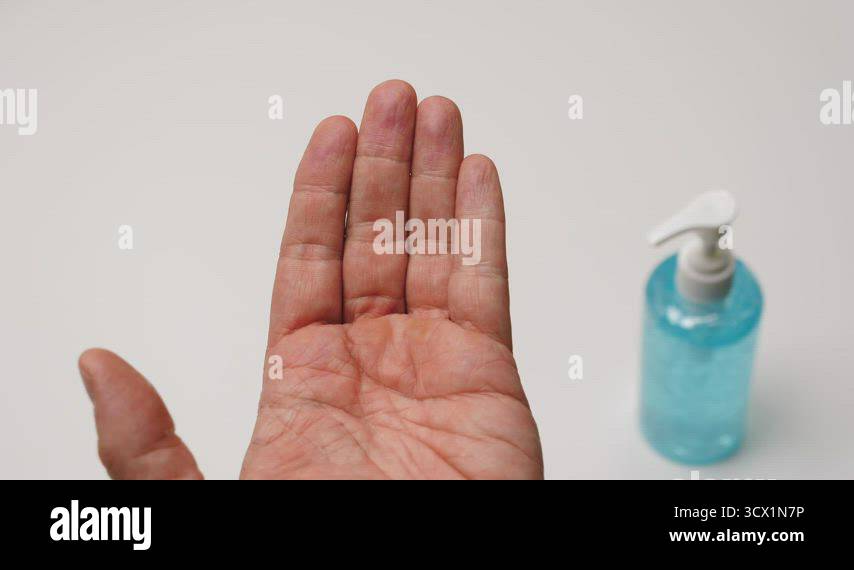 Alcohol based hand rub liquid gel Stock Video Footage - Alamy