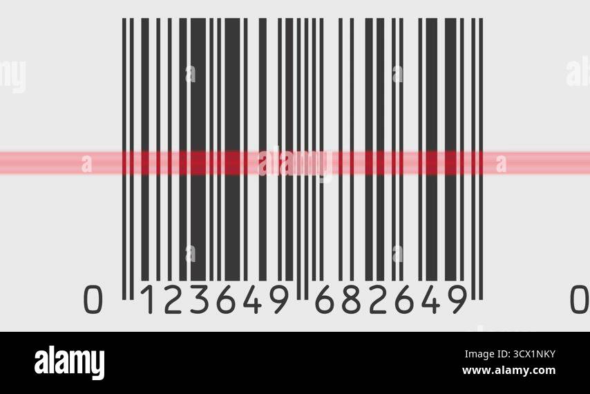 Multiple Barcodes Being Scanned Stock Video Footage - Alamy