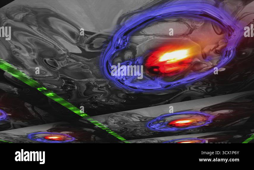 HUD animation-liquid abstract organic form in perspective Stock Video ...