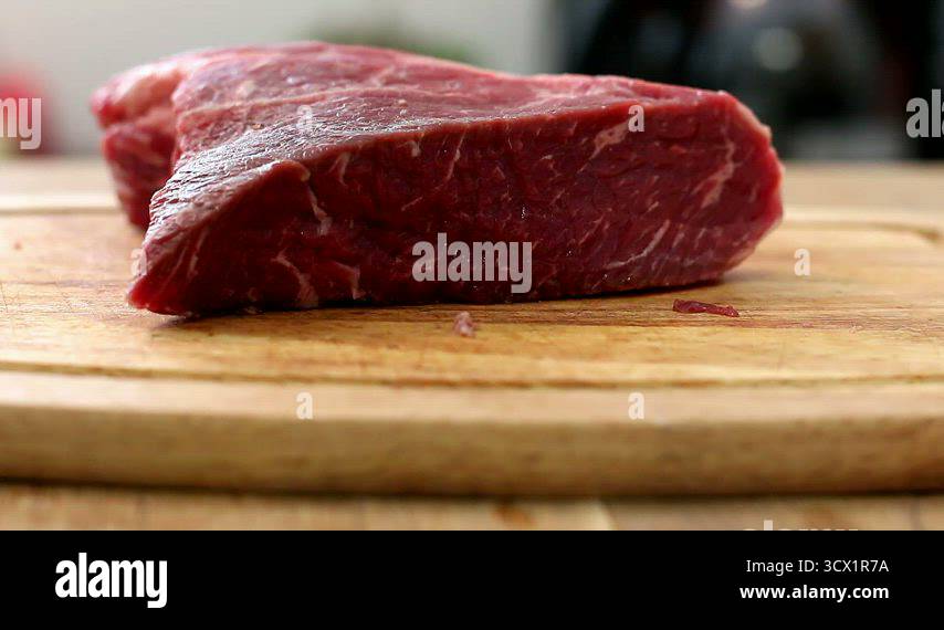 Cutting beef meat on board Stock Videos & Footage - HD and 4K Video ...