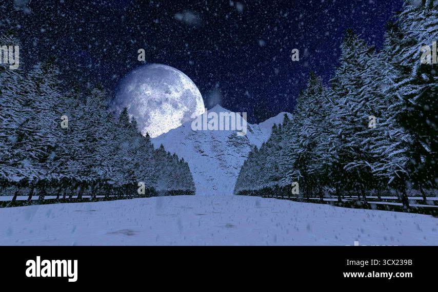 Snow mountains big moon Stock Videos & Footage - HD and 4K Video Clips ...