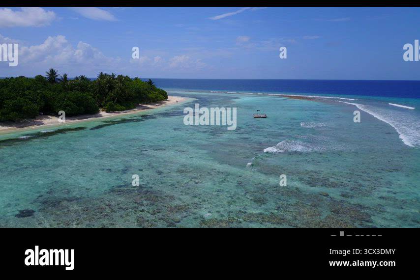Luxury drone clean view of a paradise sunny white sand beach and aqua ...