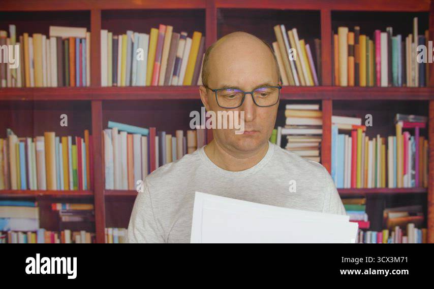 Adult white man read paper Stock Videos & Footage - HD and 4K Video ...