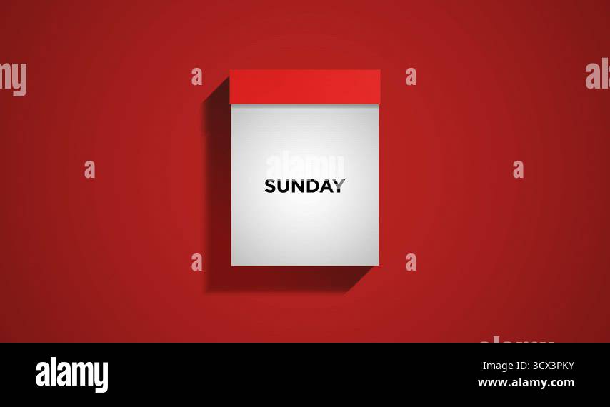 Red weekly calendar on background Stock Videos & Footage - HD and 4K ...