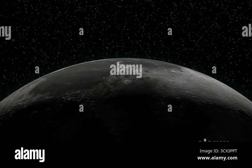 Earth rising over Moon horizon Stock Video Footage - Alamy