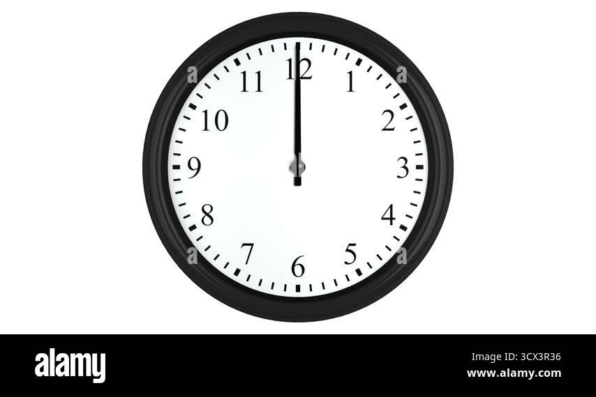 Animated clock with a green time interval Stock Video Footage - Alamy