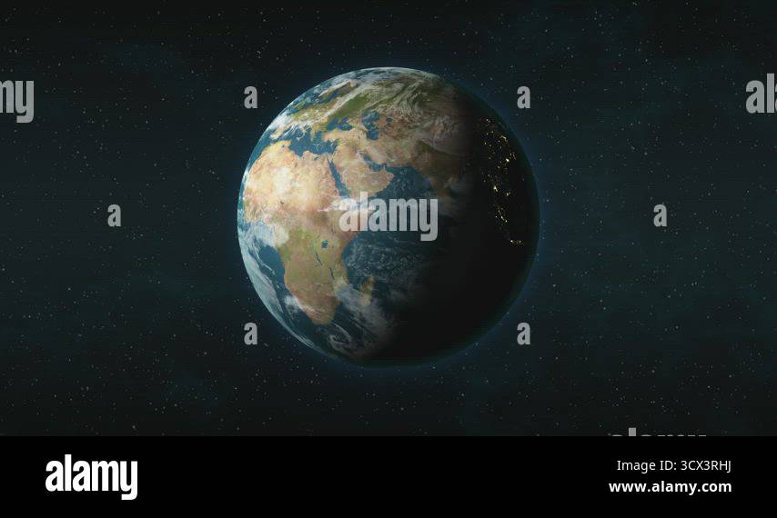 Animation of planet Earth, zooming in on Paris, France Stock Video ...