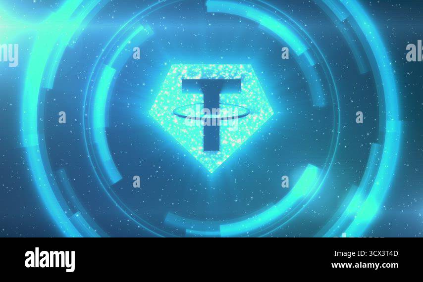 Blue tether symbol on space Stock Videos & Footage - HD and 4K Video ...