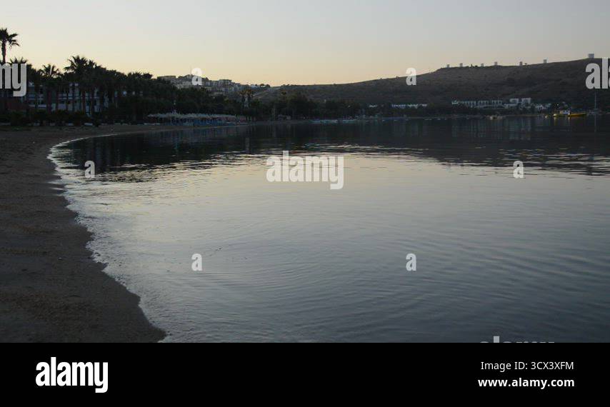 Gumbet, Bodrum Aegean sea bay and beach panorama Stock Video Footage ...