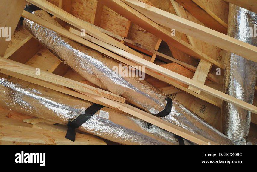 Whole house interior air conditioner hvac system on the ceiling under ...